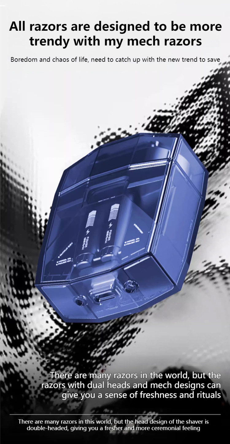 Mecha Men's Transparent High Power Portable Digital Razor | Shopee Malaysia