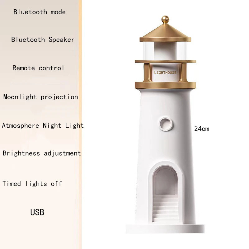 Moonlight Lighthouse Projection Atmosphere Night Light Bedroom Bedhead ...