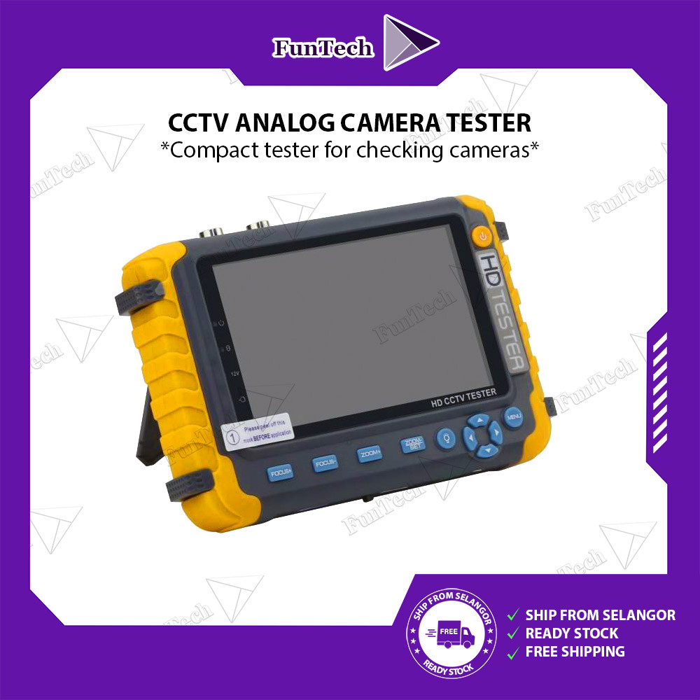 FunTech CCTV Tester PTZ Angle Adjust Tool 2MP 5MP 8MP AHD TVI CVI CVBS ...