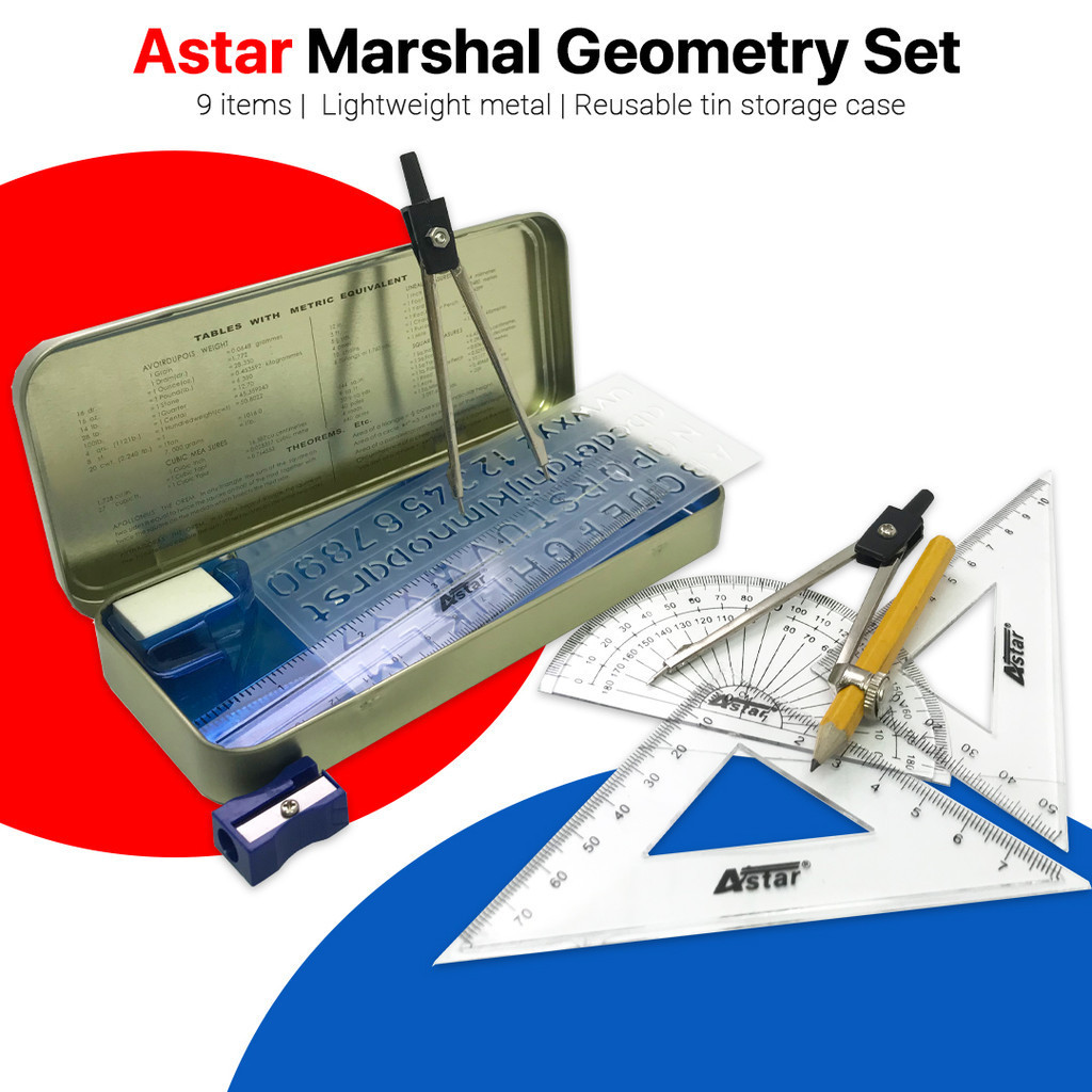 Astar Marshal Geometry Set Mathematical Instruments WH-808 -(SET ...