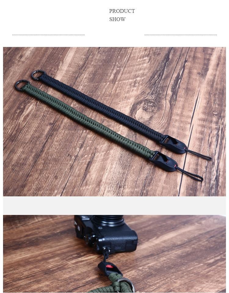 Woven Nylon Rope Hand Sling Adjustable Quick Release Camera Wrist Strap ...