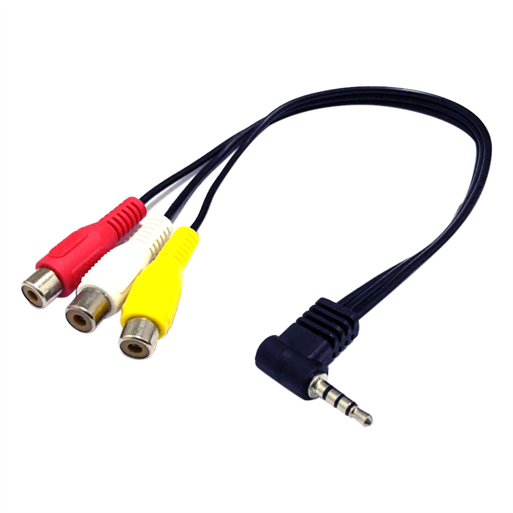 3.5mm Male To 3 RCA Female Audio Video Stereo Cable Adapter Fit For ...