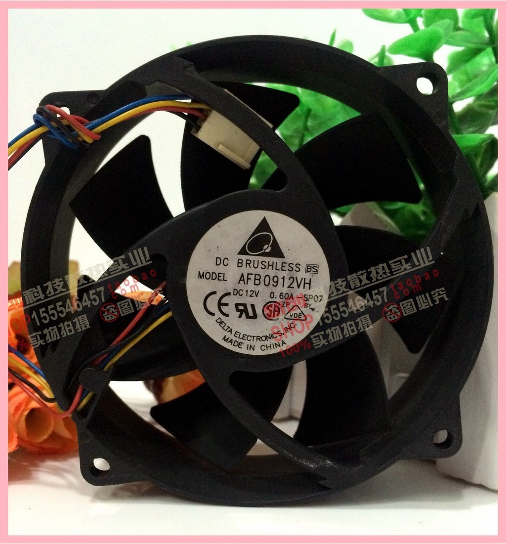 Original Delta AFB0912VH 9225 Round 12V 0.60A Four-Wire PWM CPU Cooling Fan | Shopee Malaysia