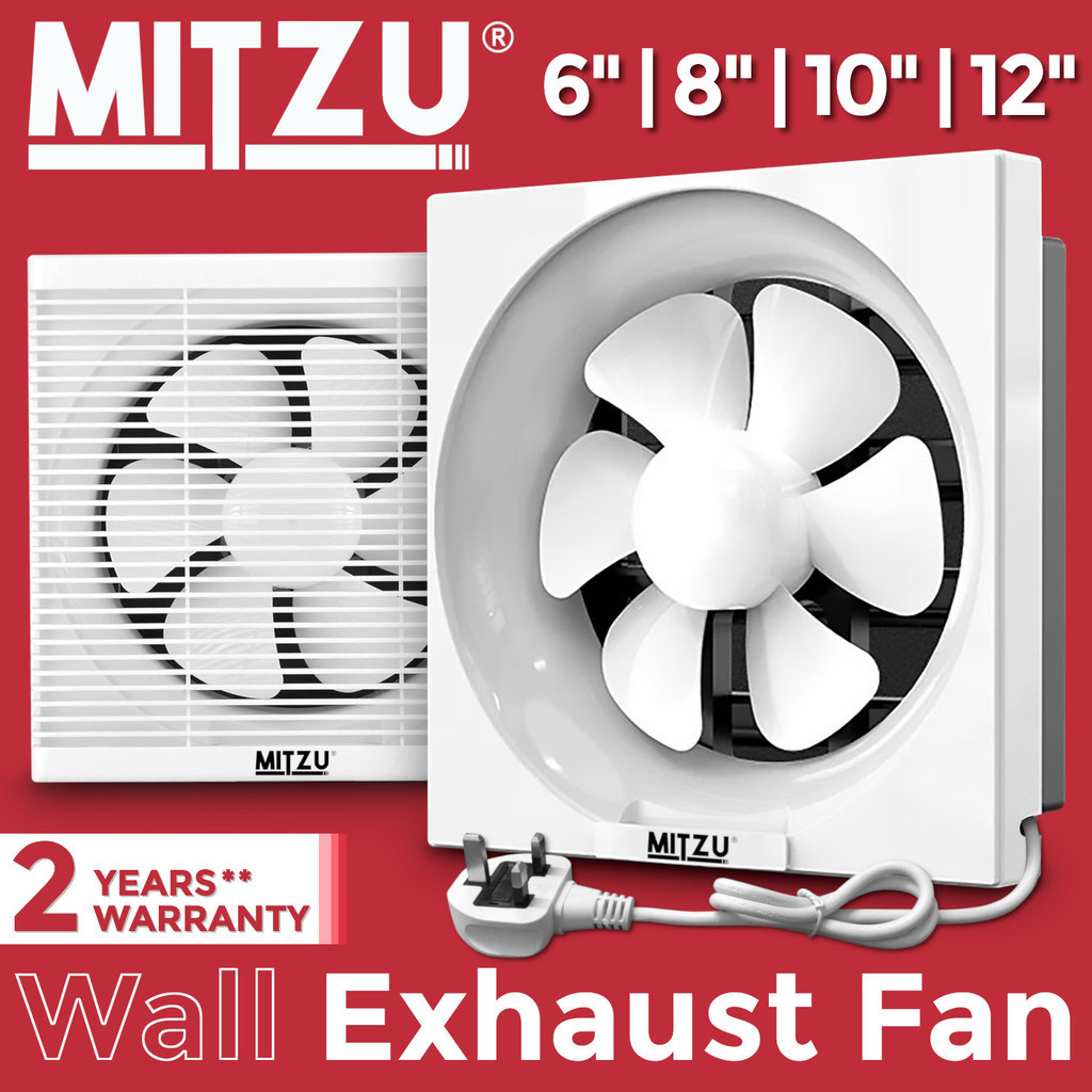 MITZU Wall Exhaust Fan 12" 10" 8" 6" Exhaust Fan With Net Ventilation ...