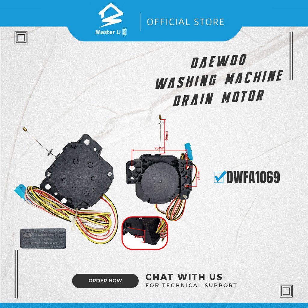 ( ORIGINAL ) DAEWOO DWF-A1069 WASHING MACHINE DRAIN MOTOR | Shopee Malaysia
