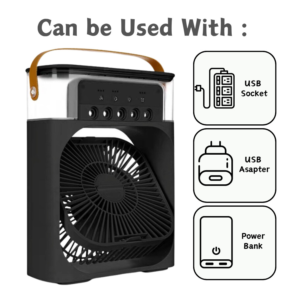 Portable Air Cooling Fan USB Mini Cooler Fan Multifunction Mini Fan ...
