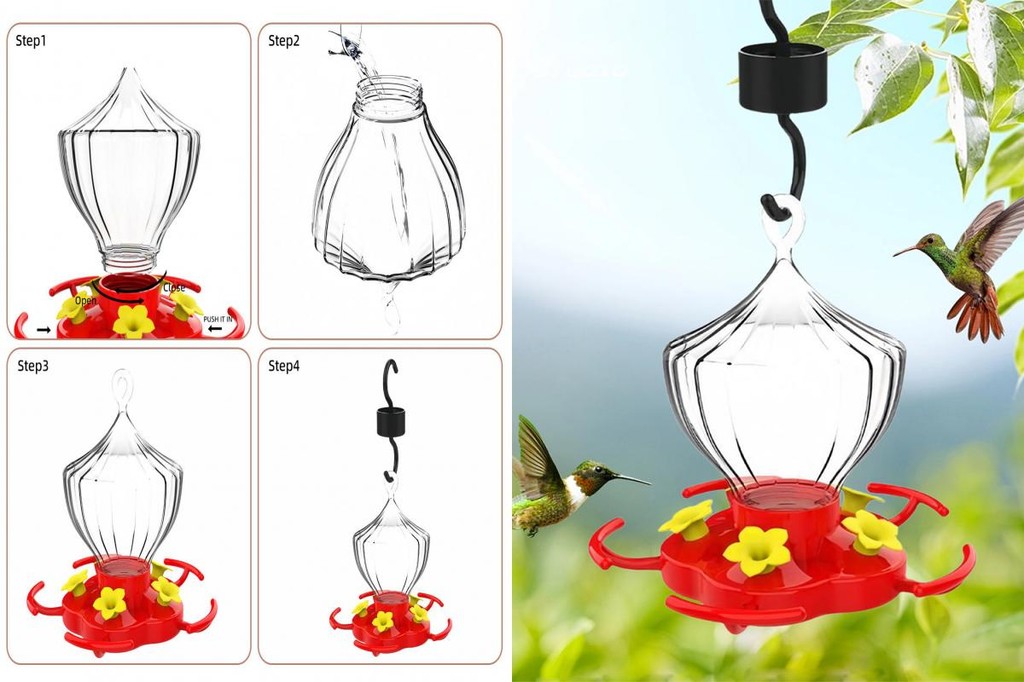 [VM] Prevent Insects Hummingbird Feeder Hummingbird Feeder with Ant ...