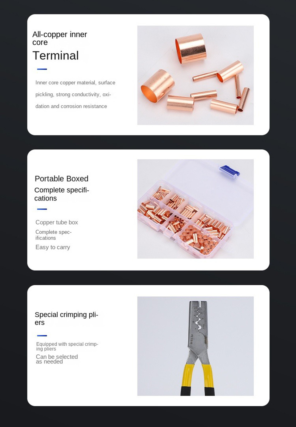Copper Connecting Pipe GT small copper tube Cable intermediate joint cold pressed Wire crimping ...