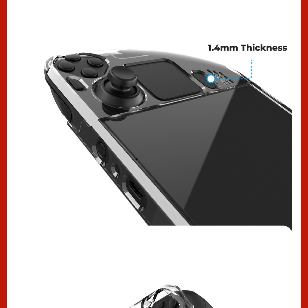 PGTECH Steam Deck SteamDeck Crystal Clear Case Hard Protective Cover GP ...