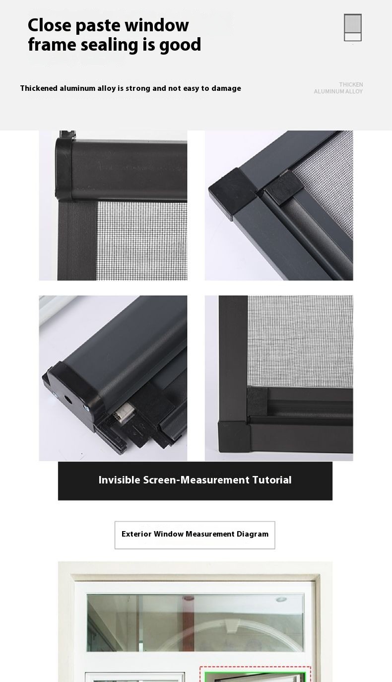 Customizable Folding Screen Window with Anti-Mosquito Mesh, Self ...