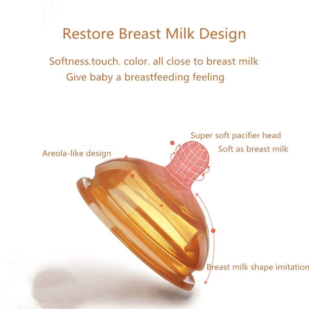 Baby Silicone Nano Bottle Feeding With Straw Wide Neck Pacifier Botol ...