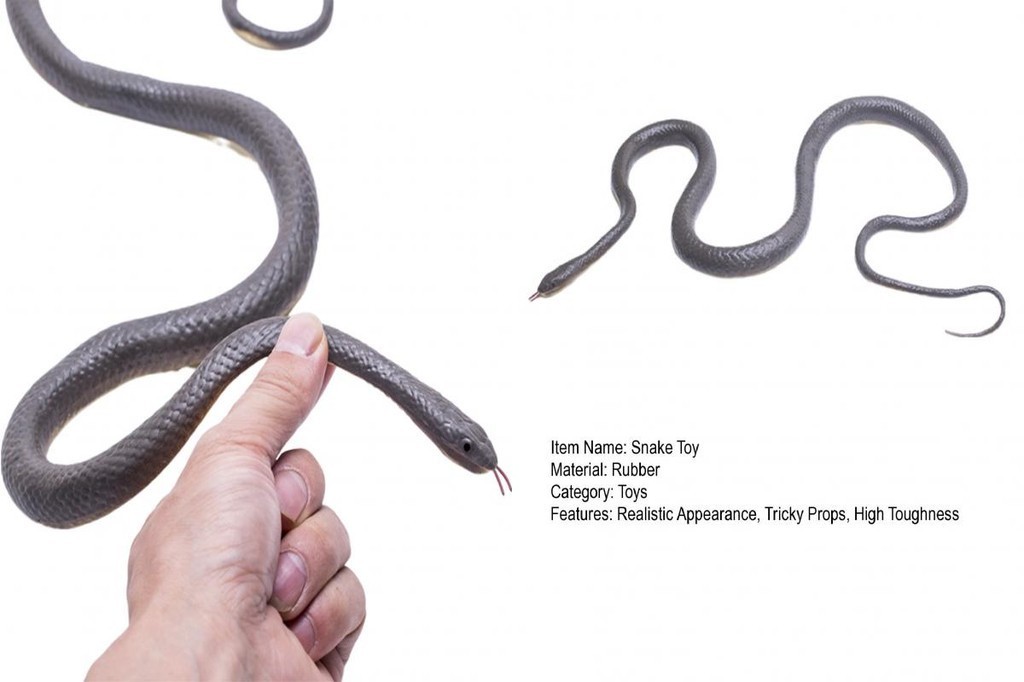 (aniasan) Bendable Snake Toy Realistic Snake Toy Realistic Rubber Snake ...