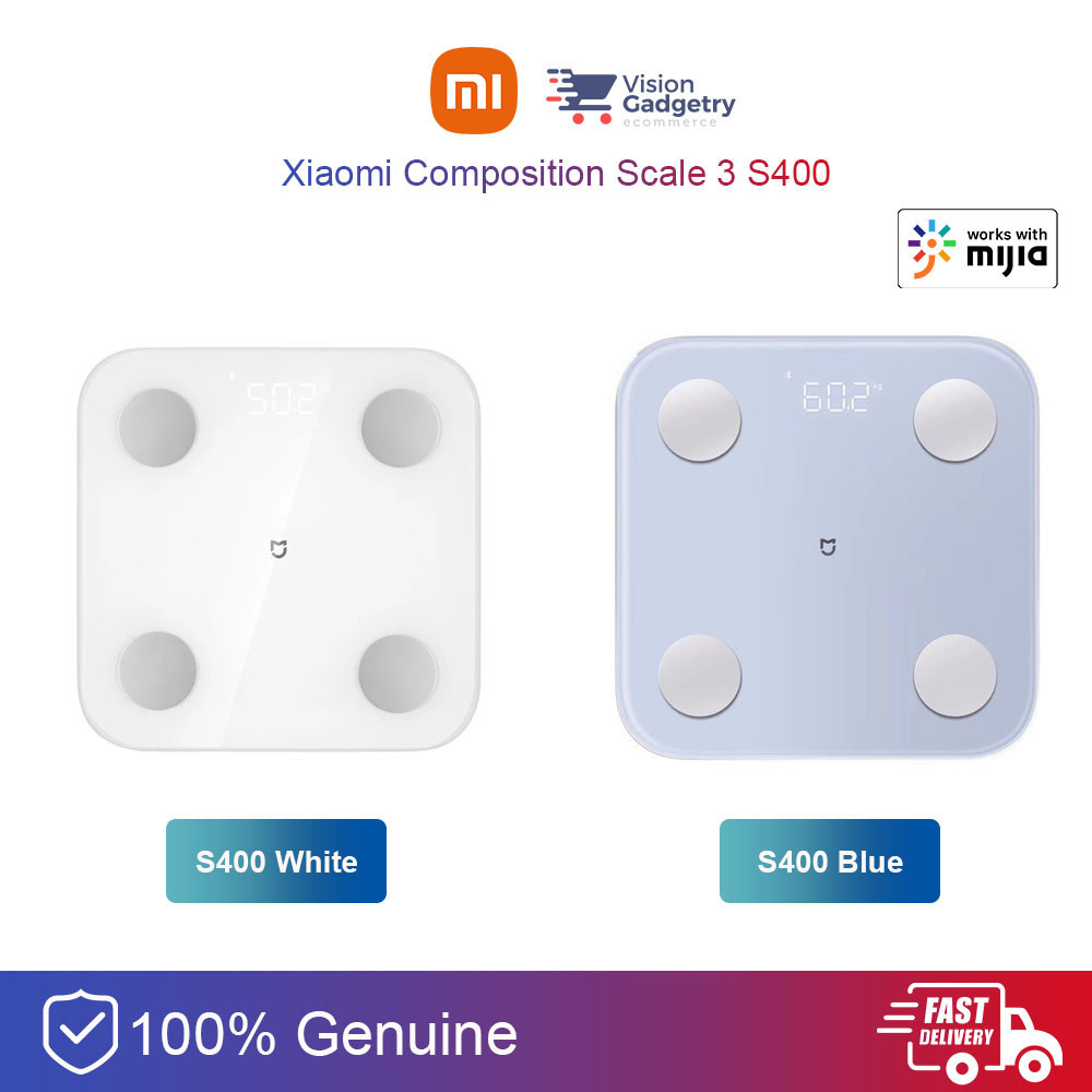 Xiaomi Smart Body Composition Scale 3 S400 Composite Weight LED Bluetooth 5.0 Mihome Apps MJTZCO1YM Shopee Malaysia