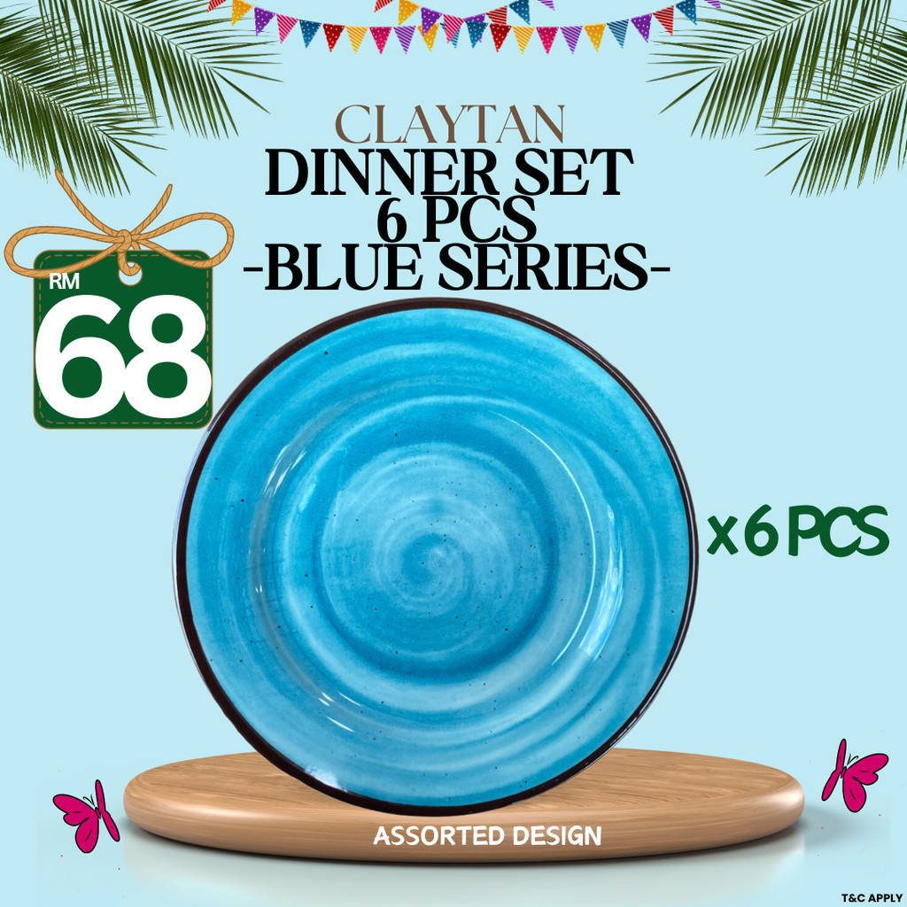 CLAYTAN 10" DINNER PLATE PROMO SET RM68 Ceramic Pinggan Nasi Makan ...