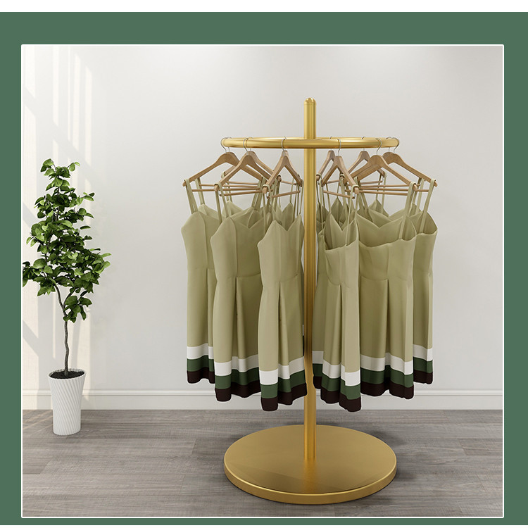 Clothing Store Display Rack Rotatable Women'S Display Rack Double-Pole ...