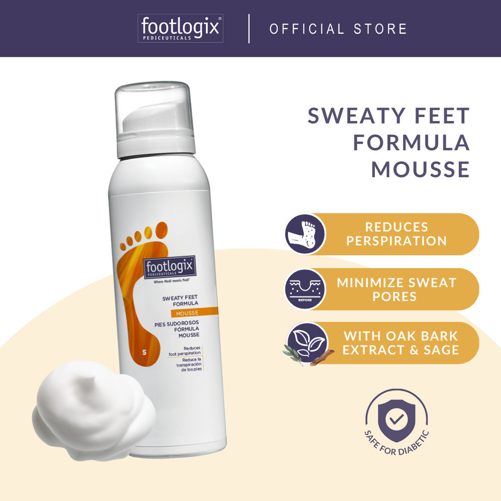 FOOTLOGIX Sweaty Feet Mousse Formula #5 - Foot Care | Shopee Malaysia