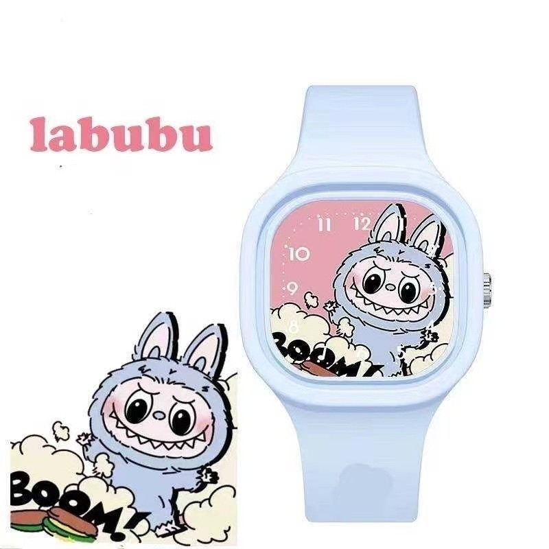 LABUBU Watch for Kids Girls Candy Color Silicone Strap Cartoon Cute ...