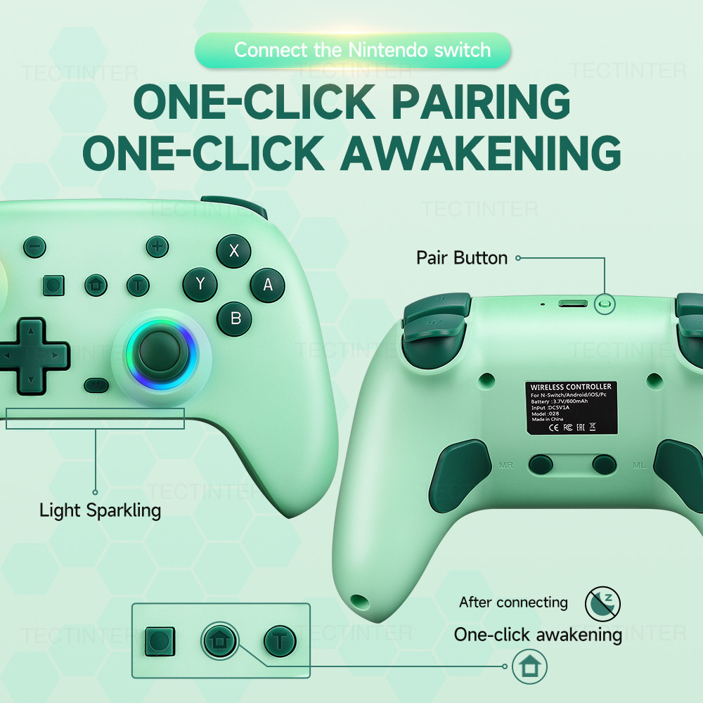 Wireless Bluetooth Controller RGB Controller For Nintendo Switch ...