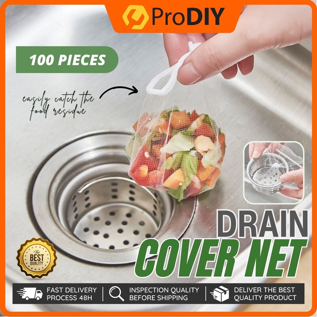 100pcs Disposable Drain Cover Net Cover Kitchen Sink Filter Food ...
