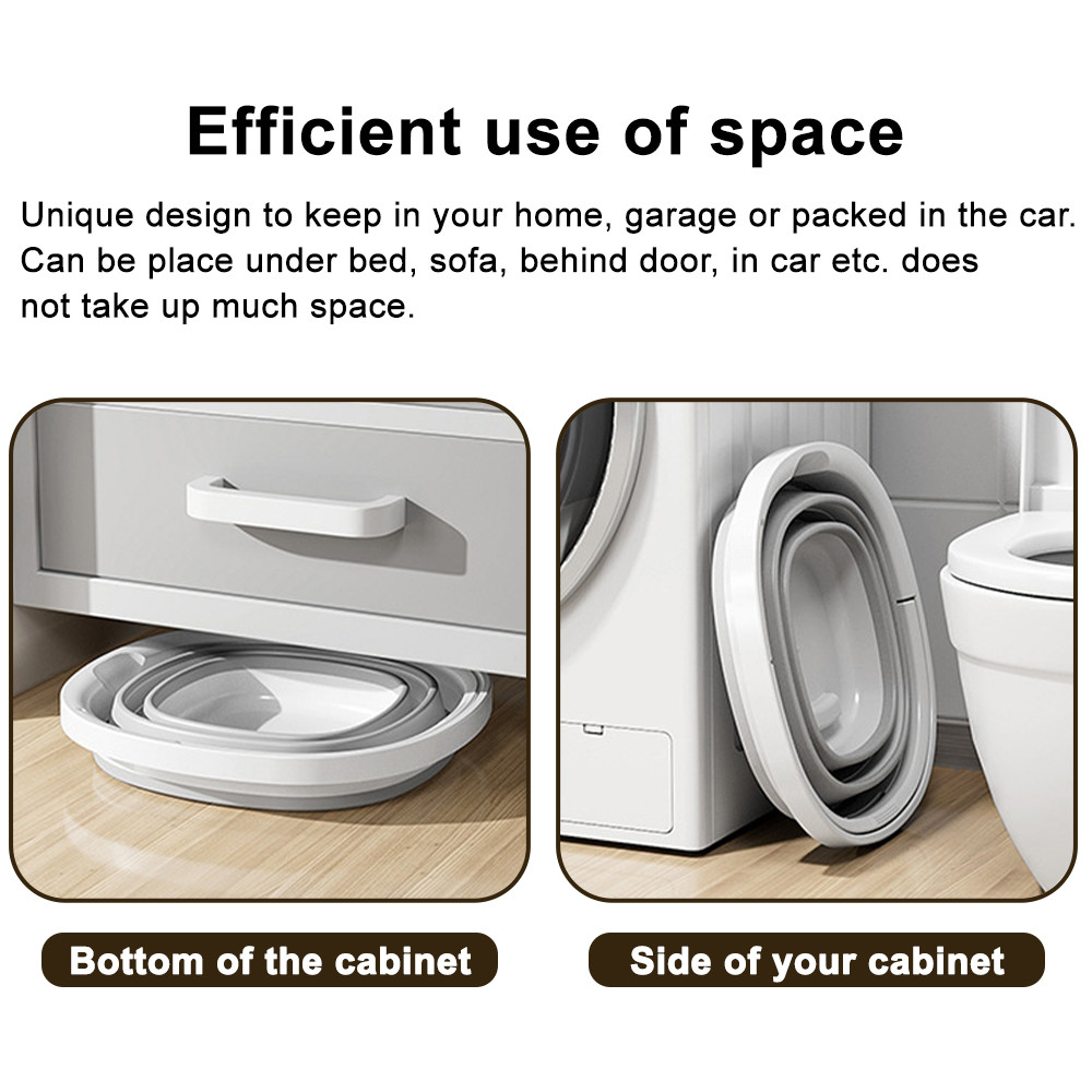 [5L/10L] Worthbuy Portable Square Bucket Foldable Wash Basin Water ...