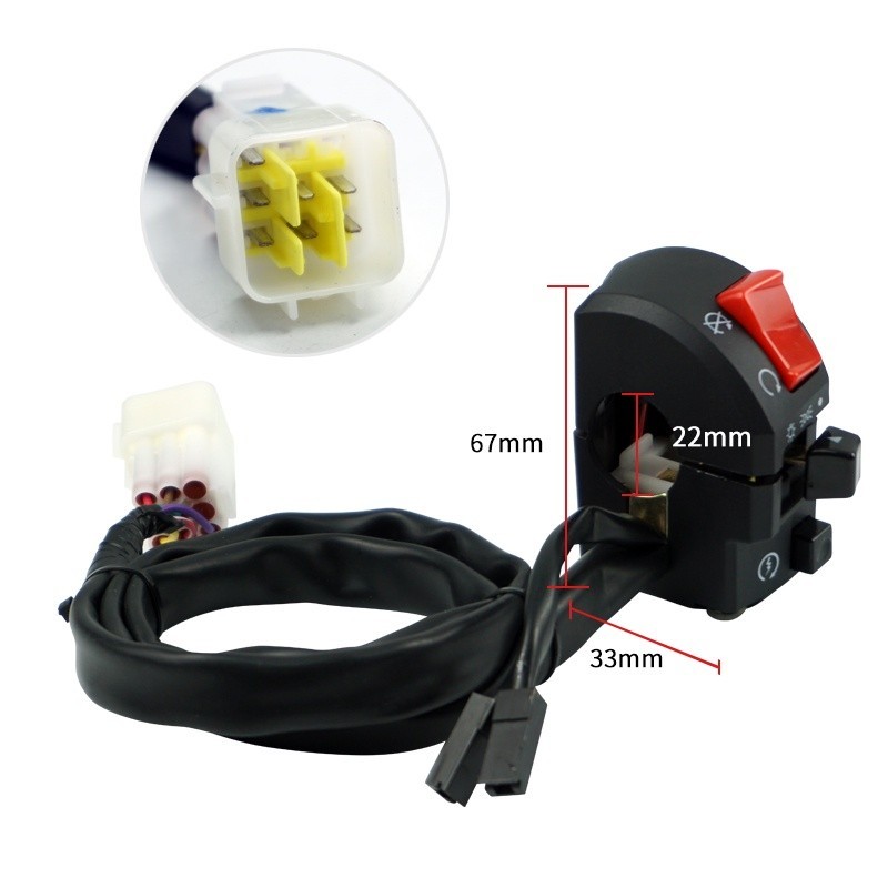 7/8 " 22mm Push Button Switches Horn Motorcycle Turn Signal Electric Fog Light Start Light ...