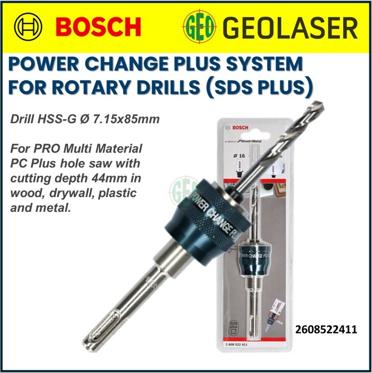 Bosch Power-Change adapter SDS-plus shank For Pregressor Holesaw 16 ...