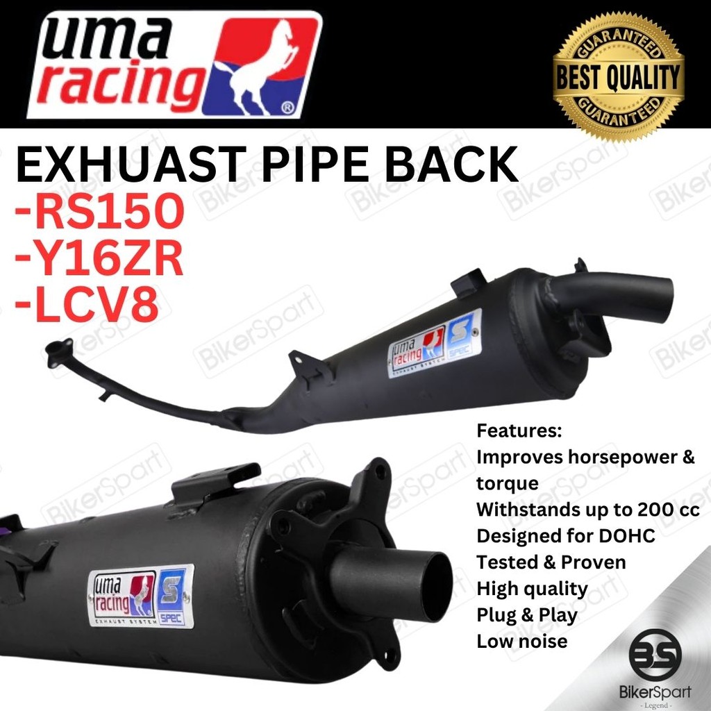 Uma Racing RS150 Y16ZR LCV8 FI BACK Pressure Exhaust Pipe Ekzos Senyap ...