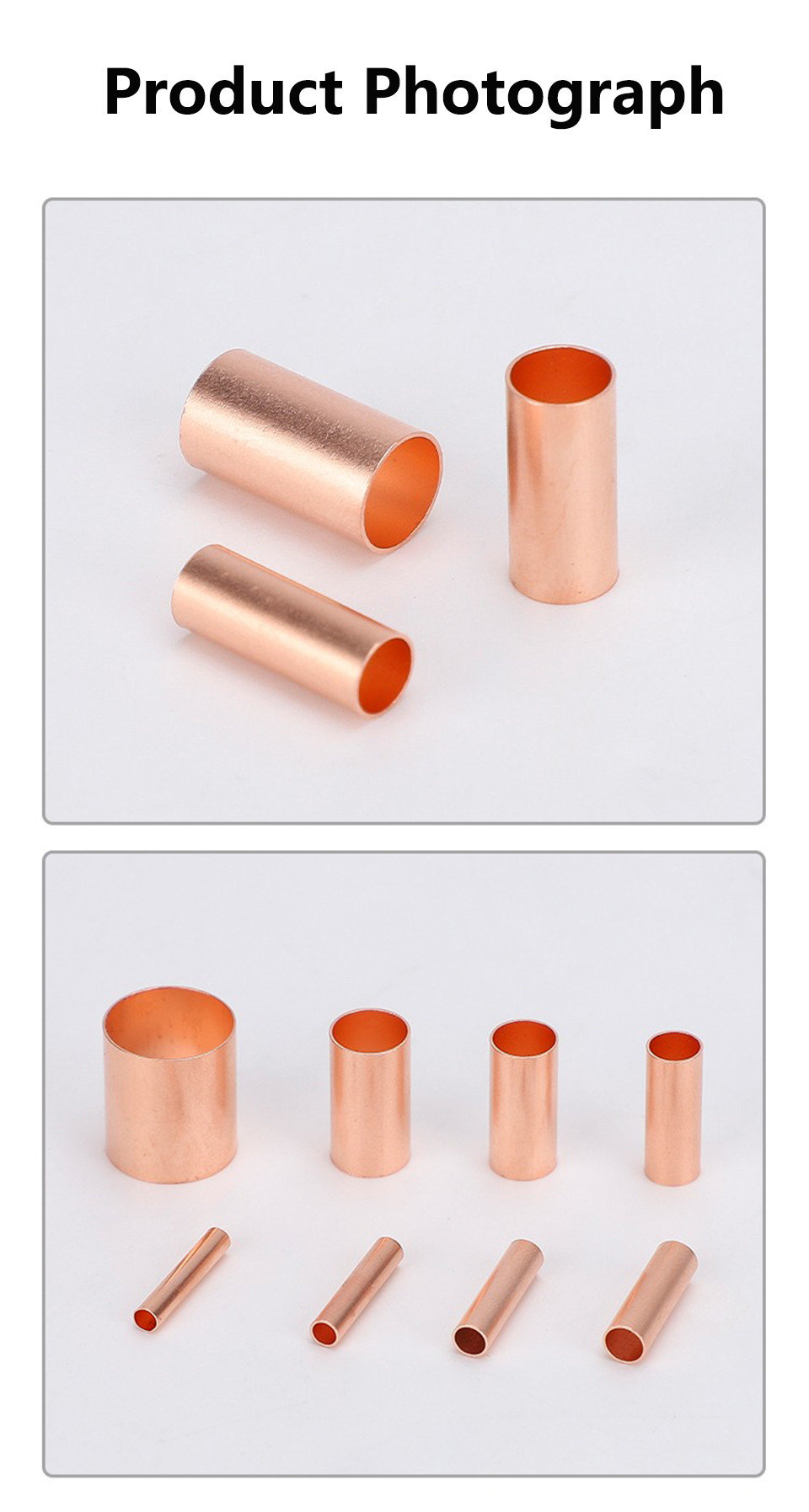 Copper Connecting Pipe GT small copper tube Cable intermediate joint cold pressed Wire crimping ...