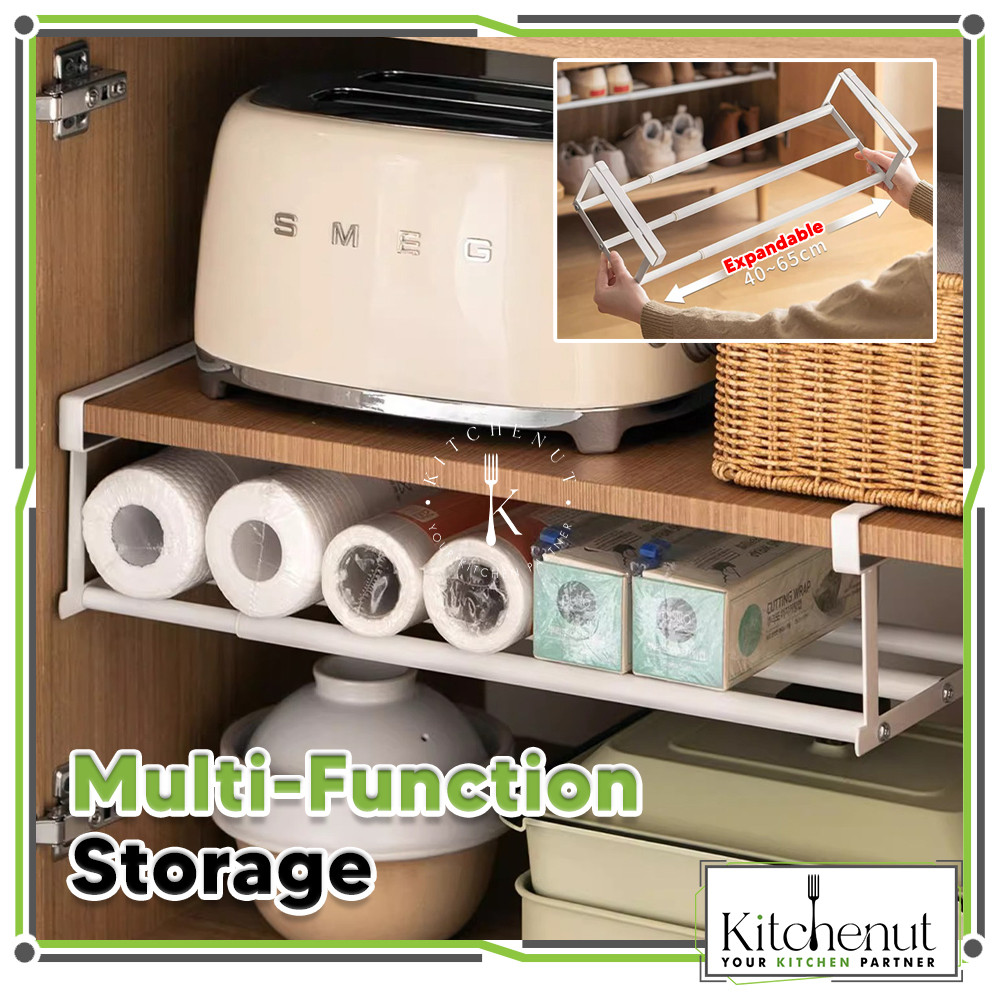 Kitchenut Expandable Underhanging Basket Rak Dapur Cabinet Shelf ...