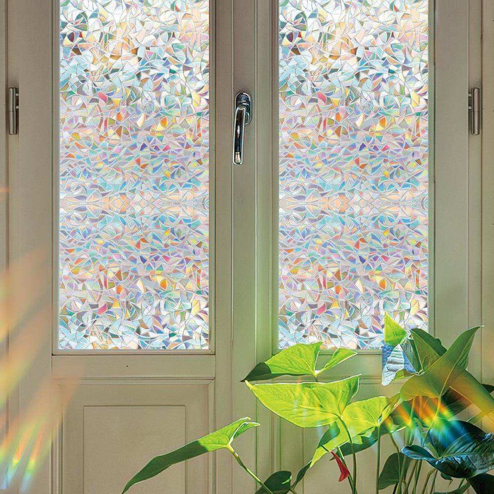 Sun Catcher Rainbow Prism Window Sticker Bathroom Colorful Crescent ...