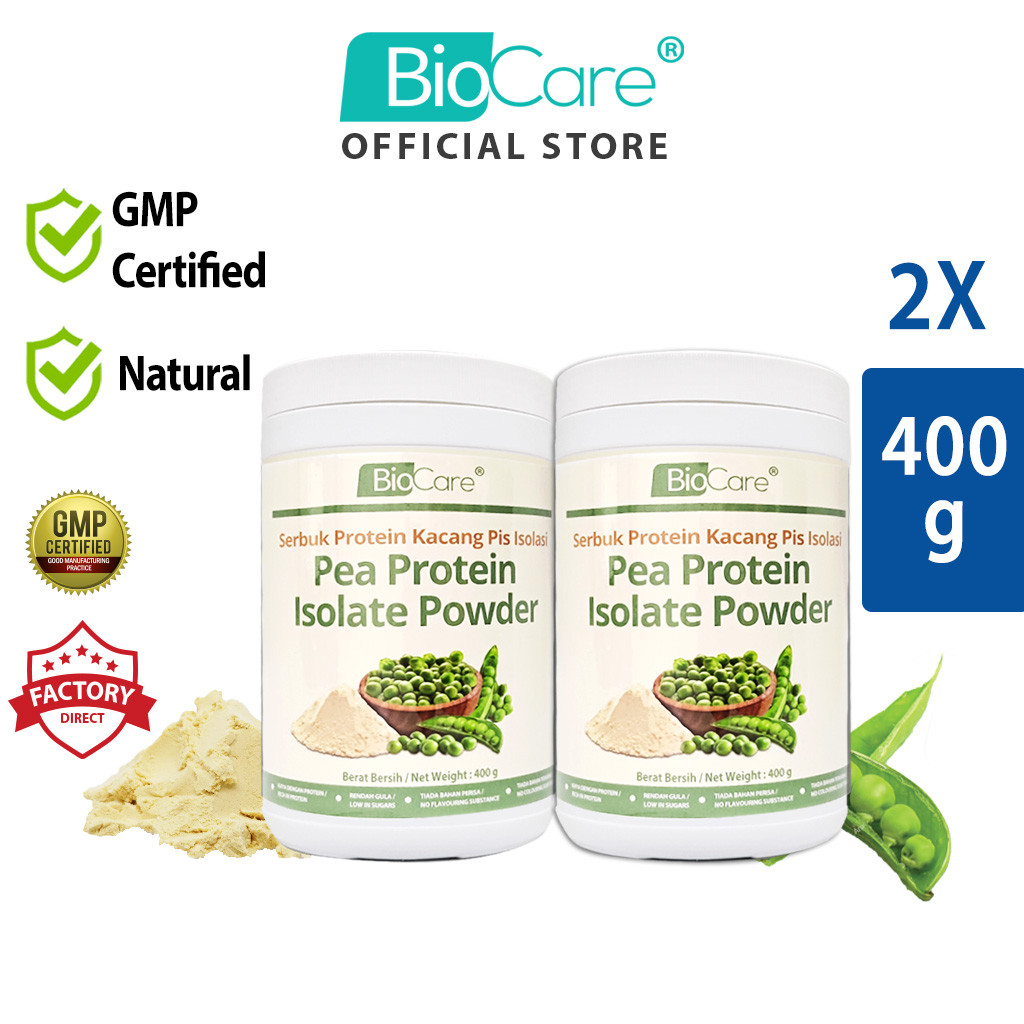 Biocare Pea Protein Isolate powder (2x 400g) | Shopee Malaysia