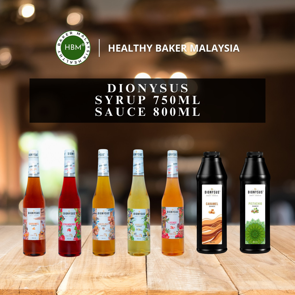 Dionysus Flavoured Syrup 750ML | Sauce 800ML / Sirap | Sos (Caramel ...