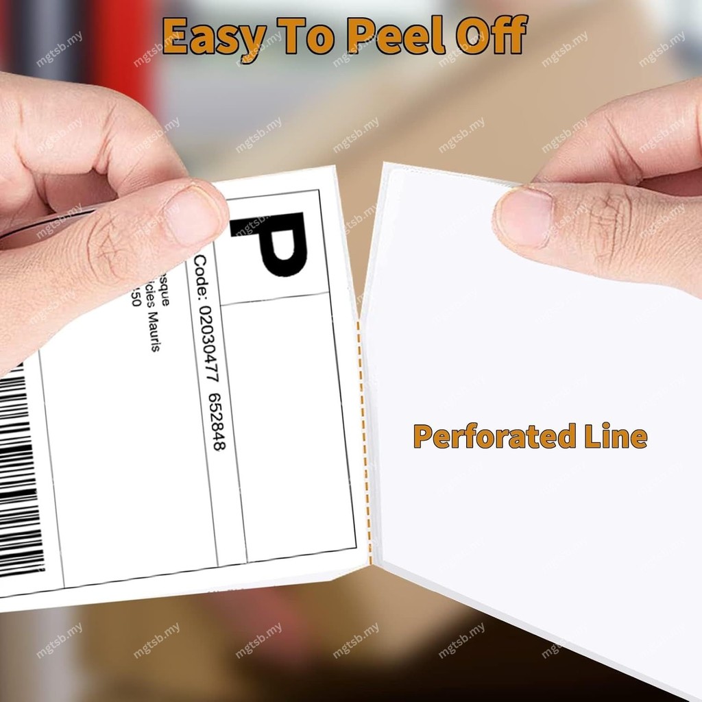 500pcs Thermal Label Sticker Waybill AWB Stack Fanfold 100x150mm A6 4x6 ...