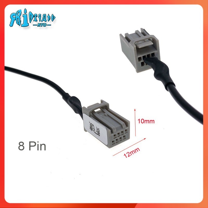 RTO 8 Pin Car Reversing Camera Video RCA Cable Adapter Wiring Connector ...