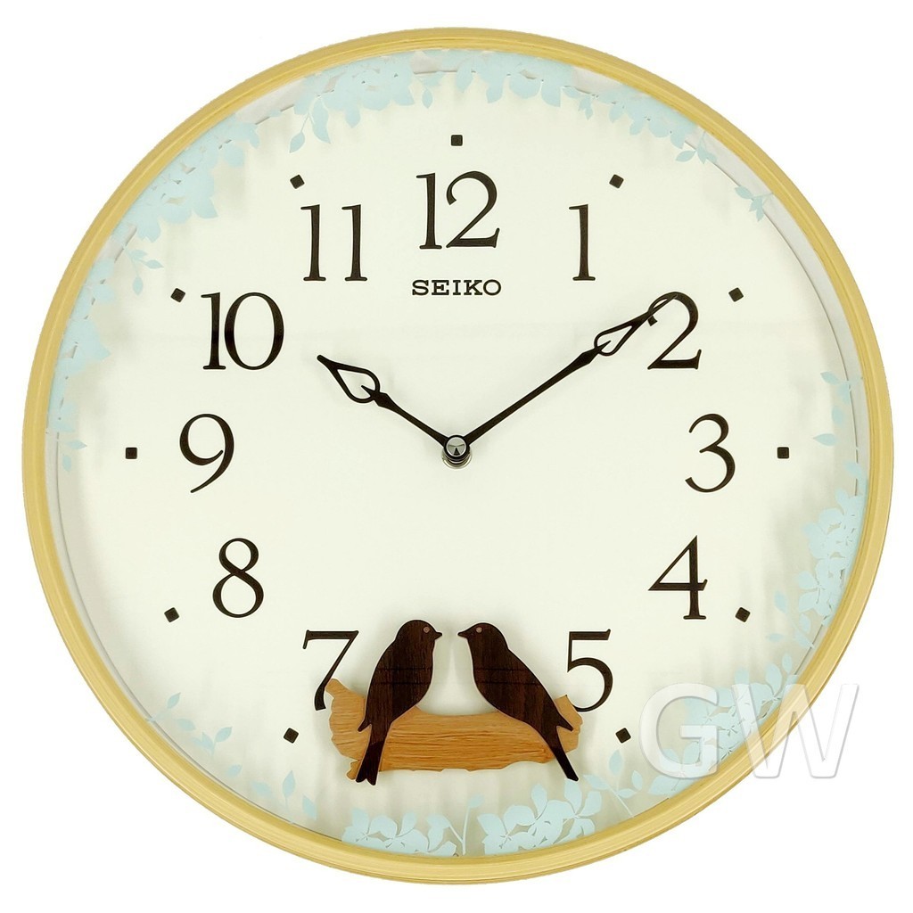 100% ORIGINAL SEIKO Quartz Swinging Bird Pendulum Analogue Wall Clock ...
