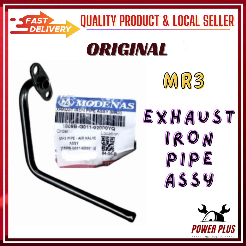 Original Modenas MR3 Kriss110 MR3 Top Pipe Exhaust Iron Pipe Assy Ekzos ...
