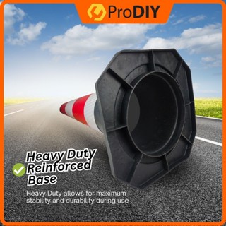 68CM Safety Cone Double Line Reflective Sticker Black Base Rubber ...