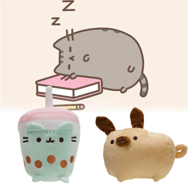 Pusheen Theme Anime Plush Toy Milk Tea And Dog Comfortable Pillow ...