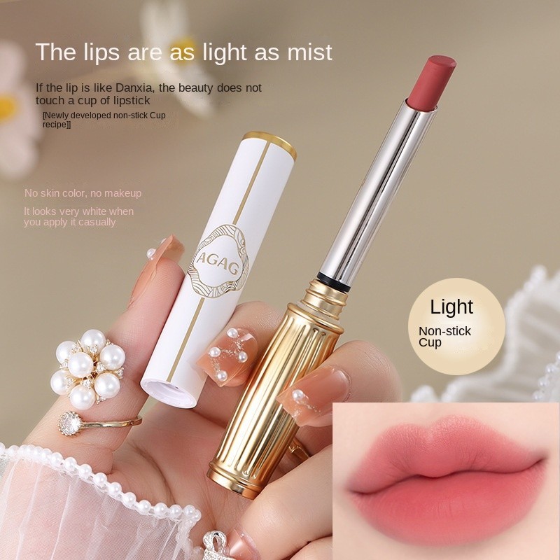 AGAG Non-stick Cup Brand Lipstick Matte Velvet Lip Gloss Makeup for ...
