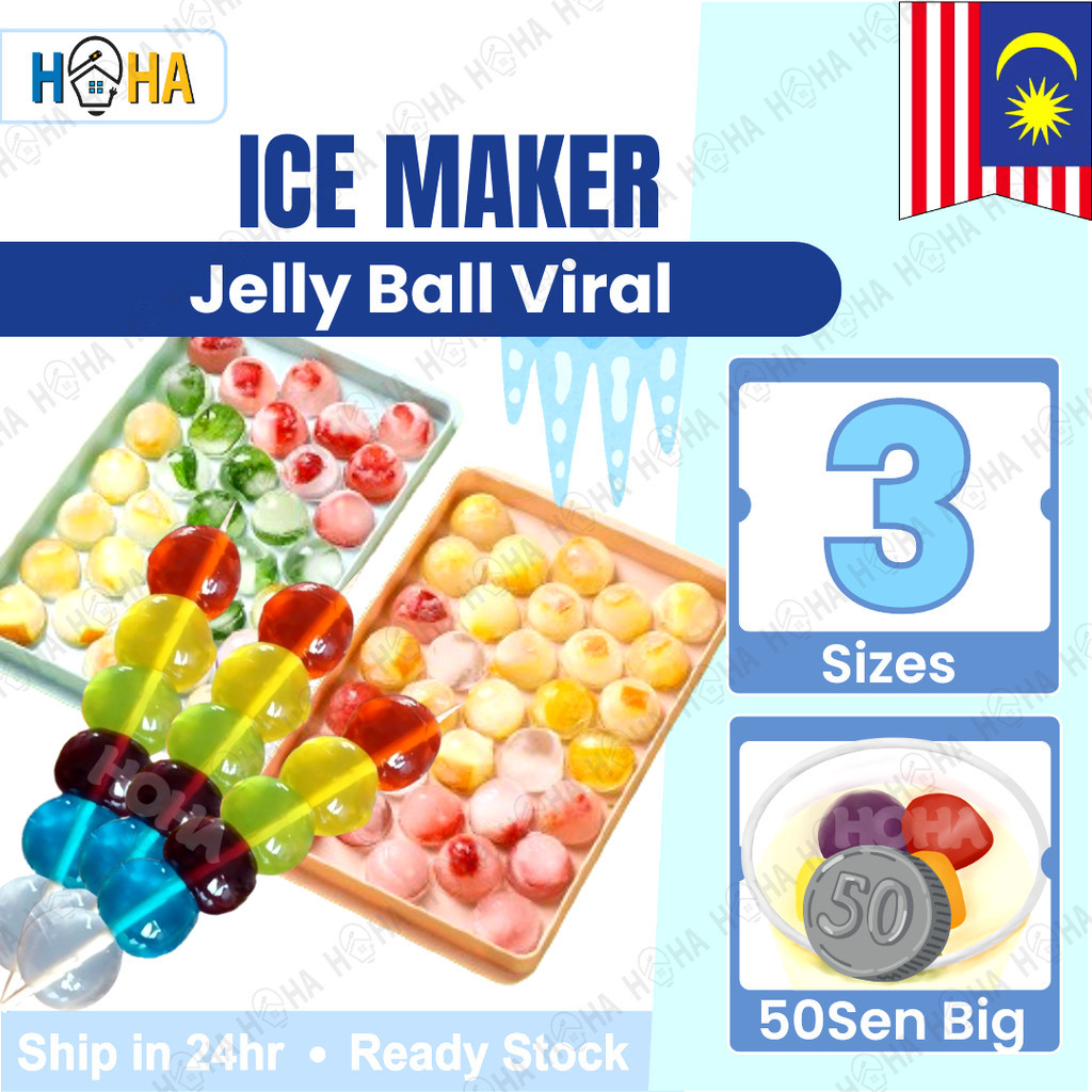 【50sen Big Ball】Ice Maker Jelly BalI Maker Ice Cube Tray Ice Ball Maker ...