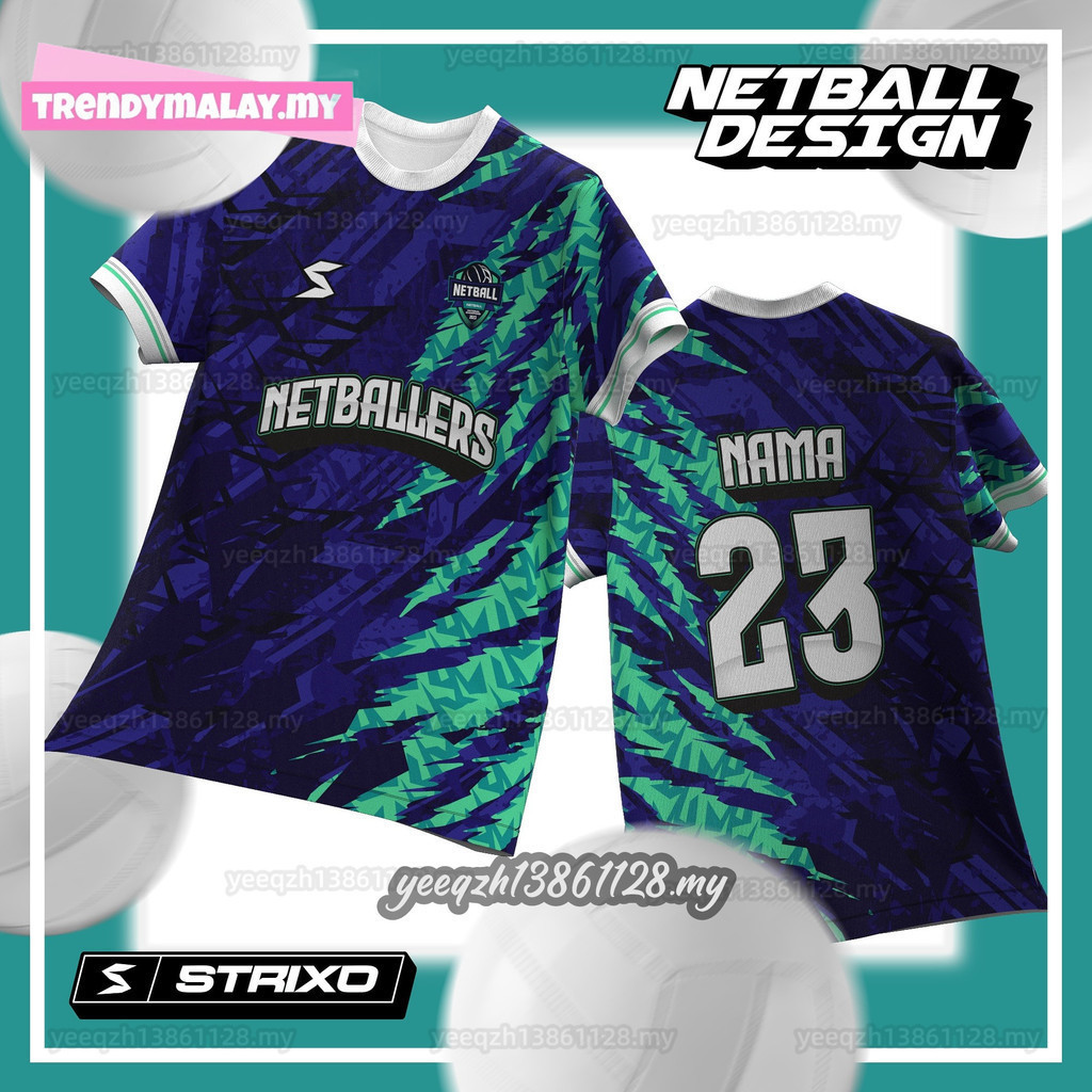 New Design Baju Netball Jersey / Baju Football Shirt / Baju Bola Futsal ...