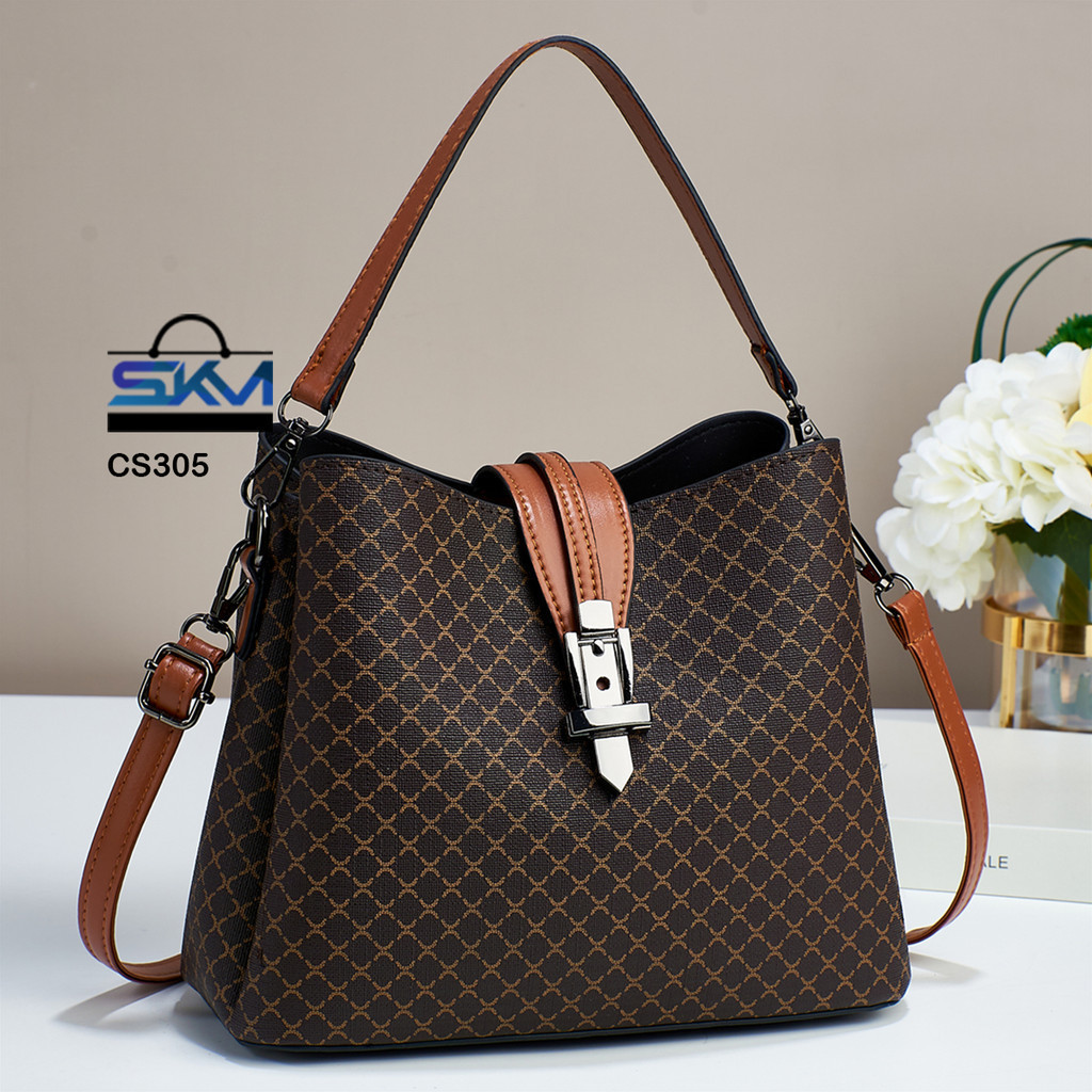 SKM Women Printed Sling Handbag with Two Straps Beg Tangan Wanita Murah CS305 | Shopee Malaysia