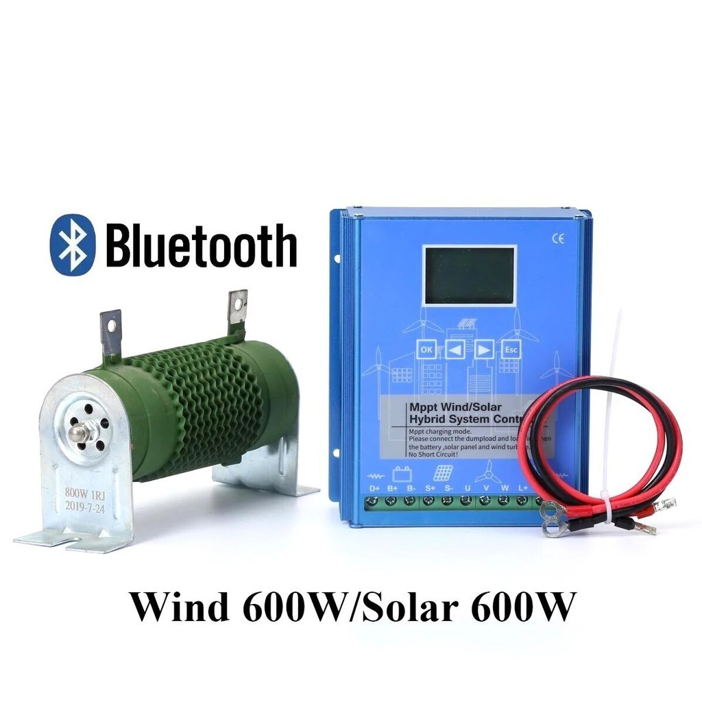 MPPT Charge Wind 1200W & Solar 1000W 12/24V/48V Automatic Hybrid ...