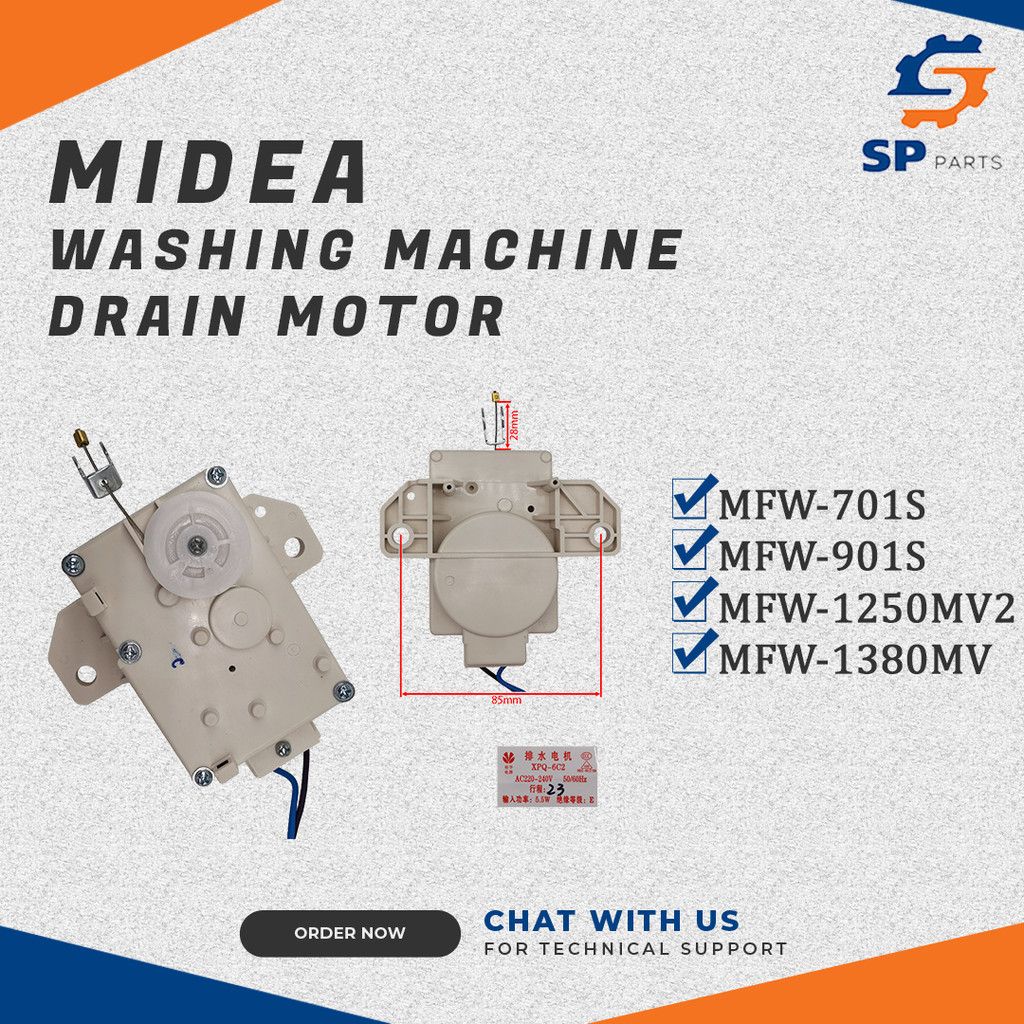 ( ORIGINAL ) MIDEA WASHING MACHINE DRAIN MOTOR MFW-701S/MFW-901S/MFW ...