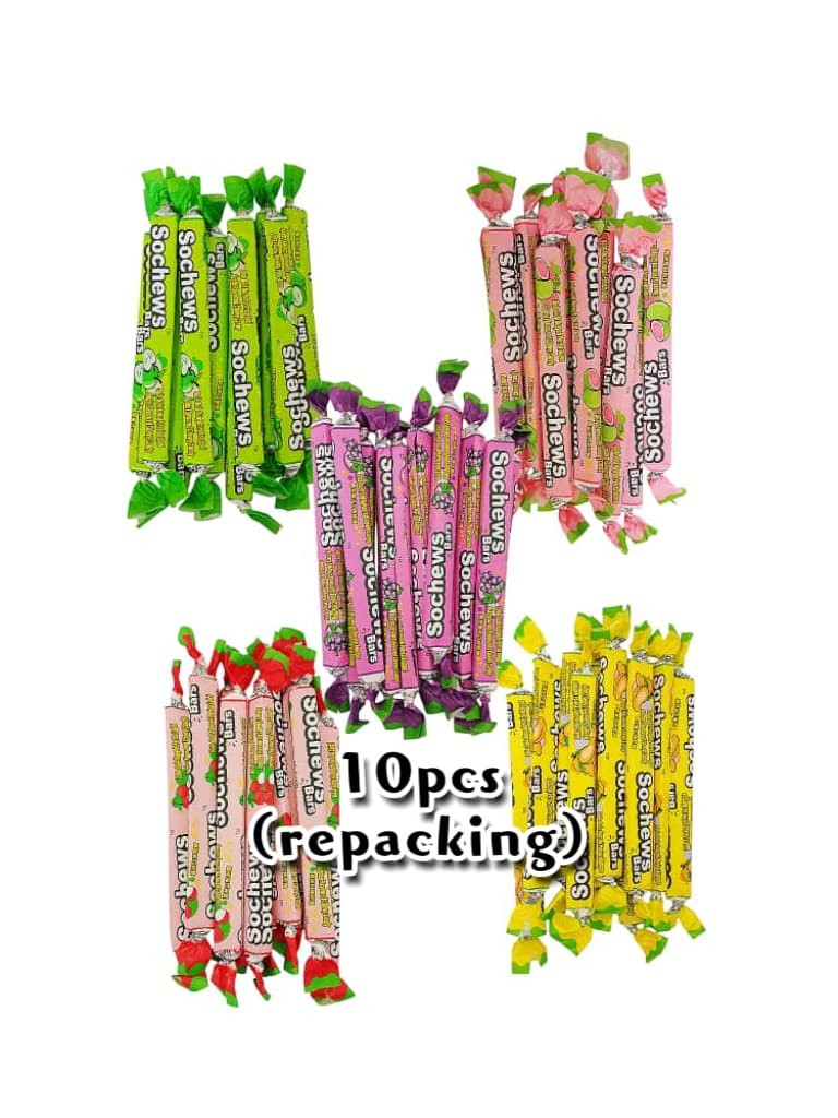 10pcs 】Sochews Long Bar HALAL childhood memories-repacking | Shopee ...
