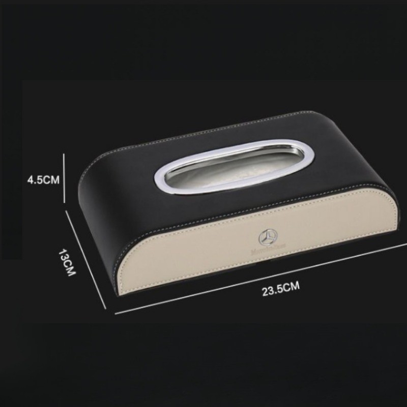 1pc Leather Supplies Seat-type Center Console Car Tissue Box For ...