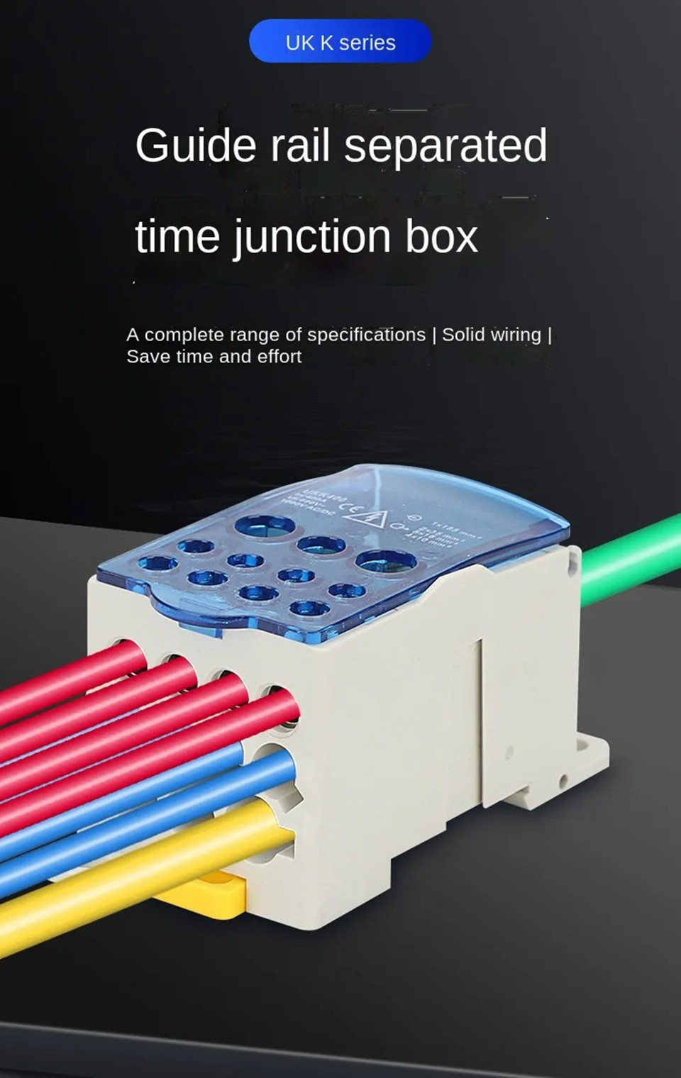 electrical wire connector One in multiple-out distribution box Din Rail Terminal Blocks junction ...