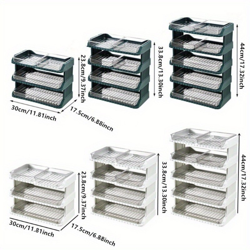 Multilayer Food Storage Tray Dining Serving Platter Space Saving ...