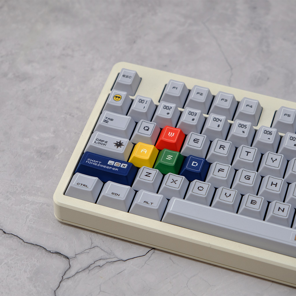 Minesweeper keycaps Pixel Gray PBT cherry Profile custom keycaps set ...