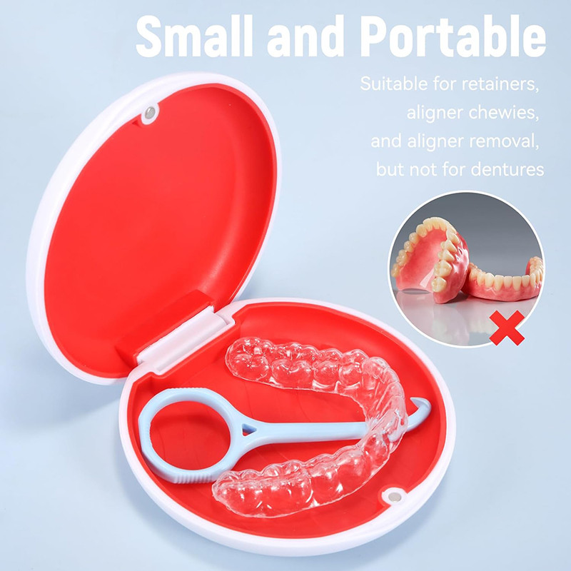Black Mirrorless Magnetic Invisible Braces Storage Box New Orthodontic ...